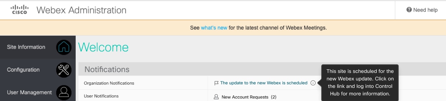 Administration - Update Webex Meetings to Webex App