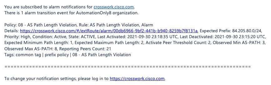 Cisco Crosswork Cloud User Guide - Configure Notification Endpoints [Cisco Crosswork Network ...
