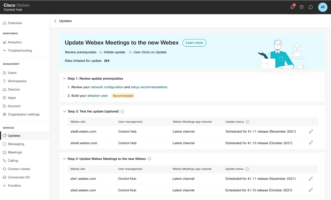 Administration - Update Webex Meetings to Webex App