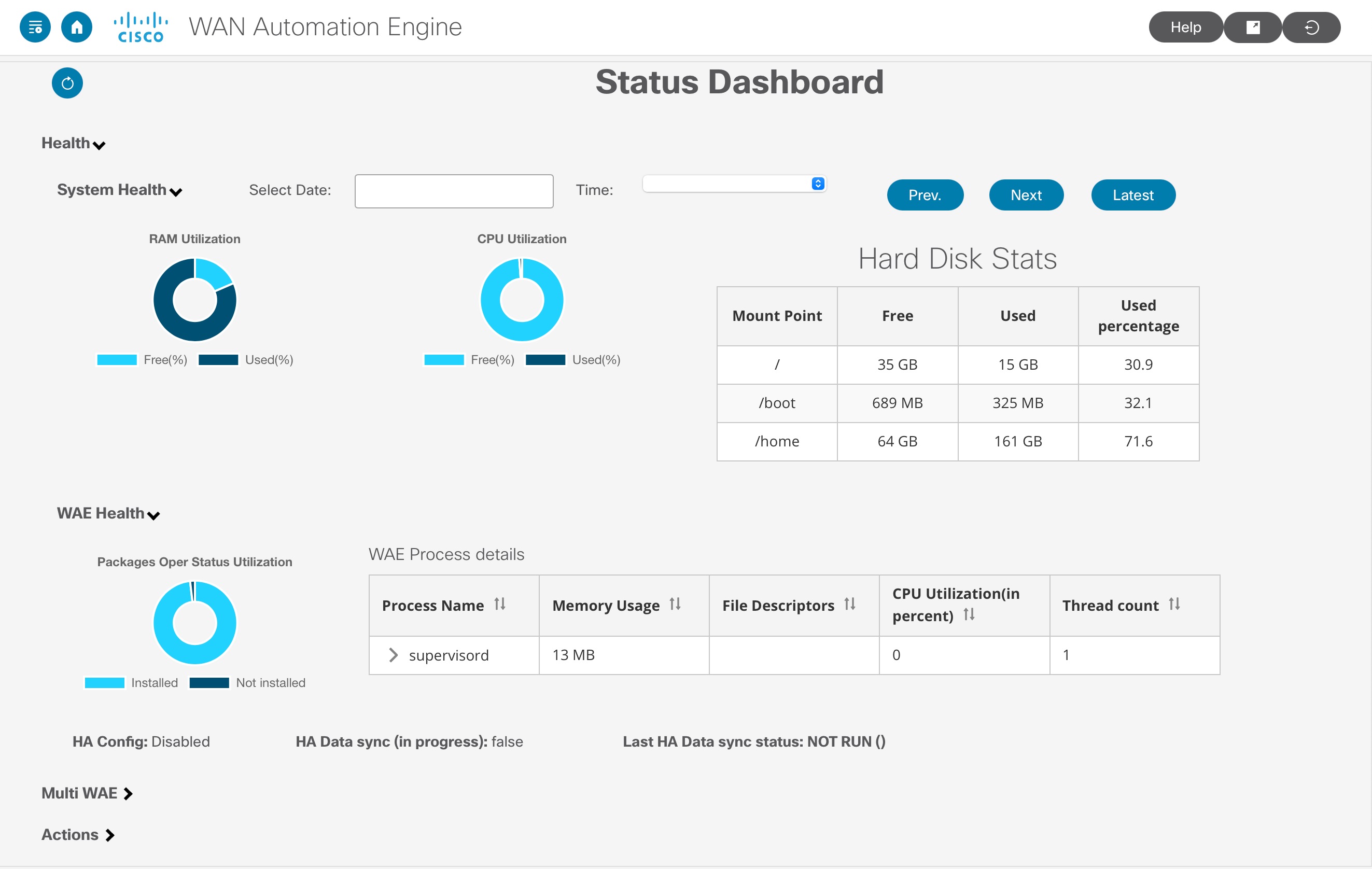 Cisco WAE 7.5.0 User Guide - Administration [Cisco WAN Automation Engine (WAE)] - Cisco