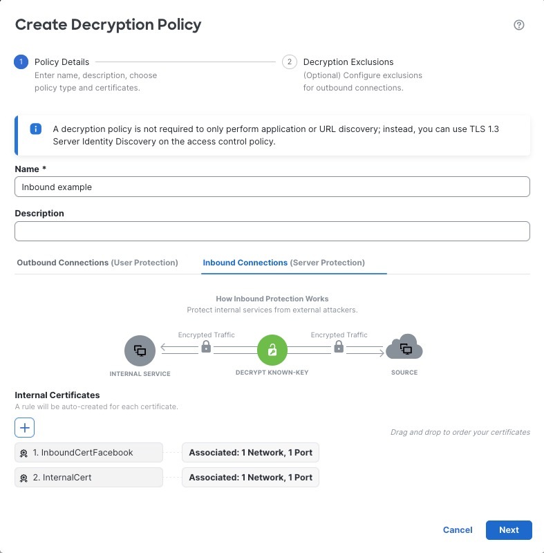 Cisco Secure Firewall Management Center Device Configuration Guide, 7.6 - Decryption Policies ...