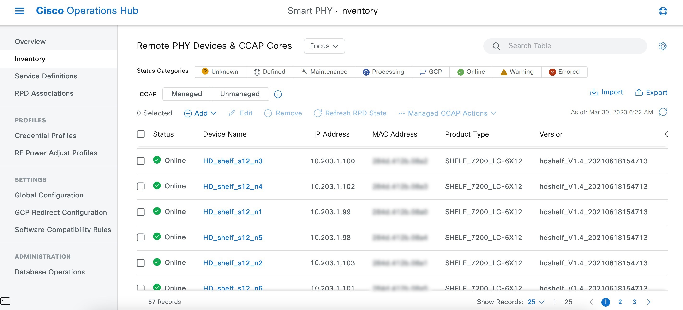 Cisco Smart PHY Application User Guide, Release 23.1 - Managing Devices [Cisco Smart PHY] - Cisco