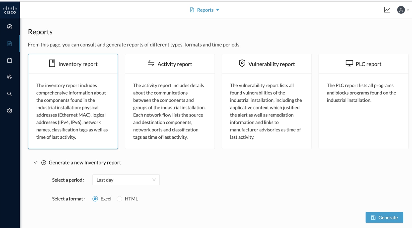 Cisco Cyber Vision GUI User Guide, Release 4.3.0 - Reports [Cisco Cyber ...