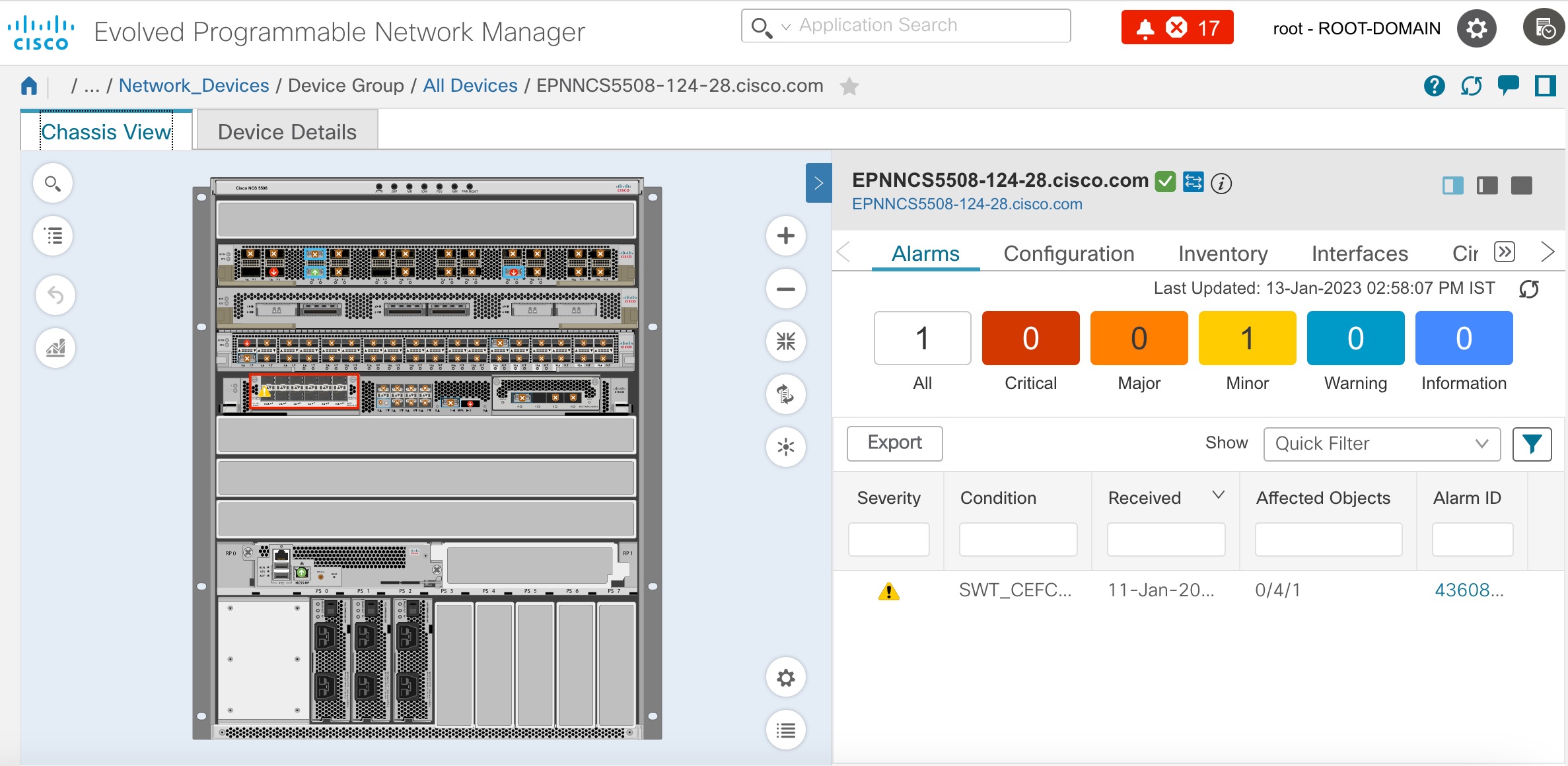 Cisco Evolved Programmable Network Manager 7.0 User and Administrator Guide - View Device ...