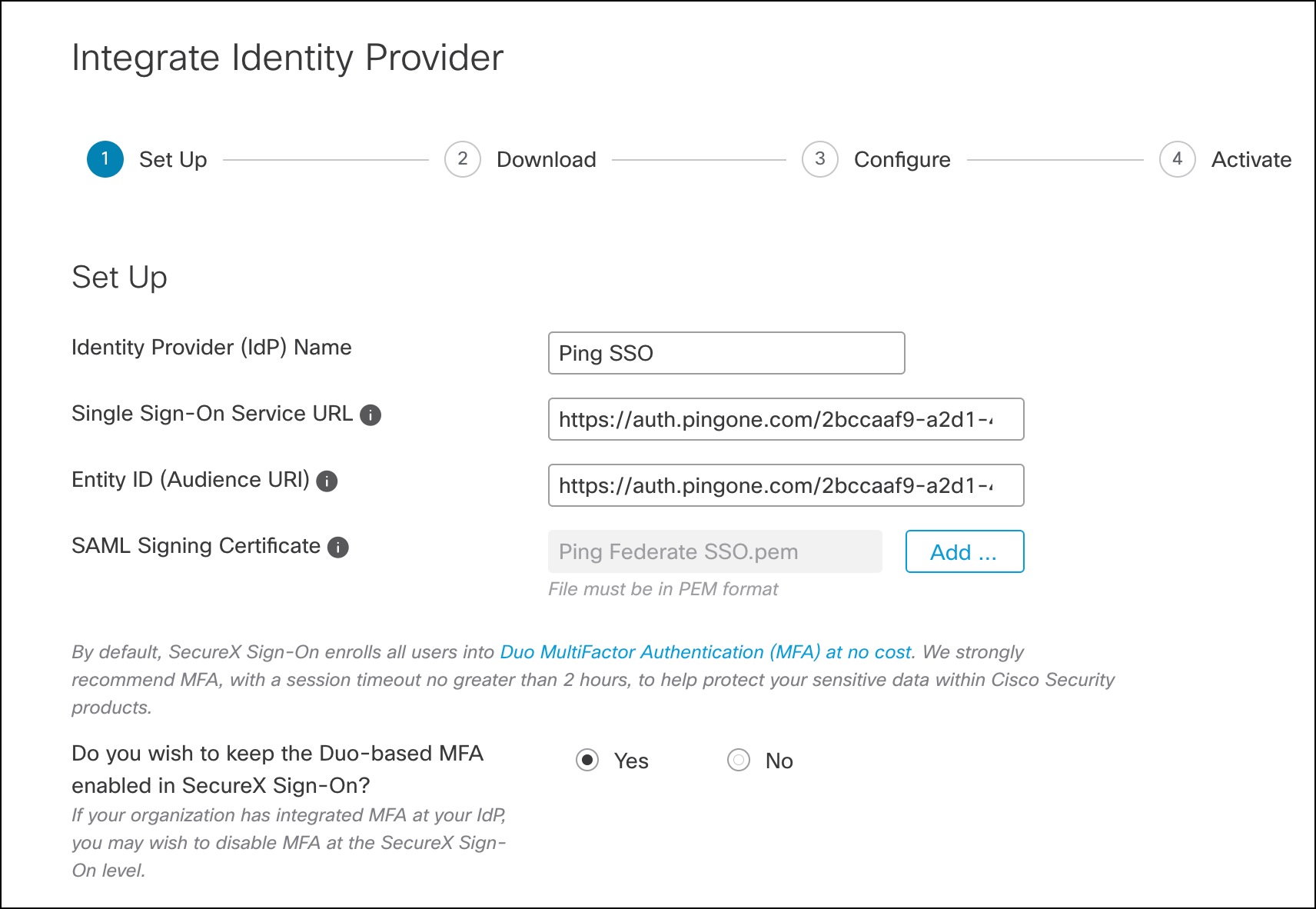Cisco Security Cloud Sign On Identity Provider Integration Guide - Ping ...