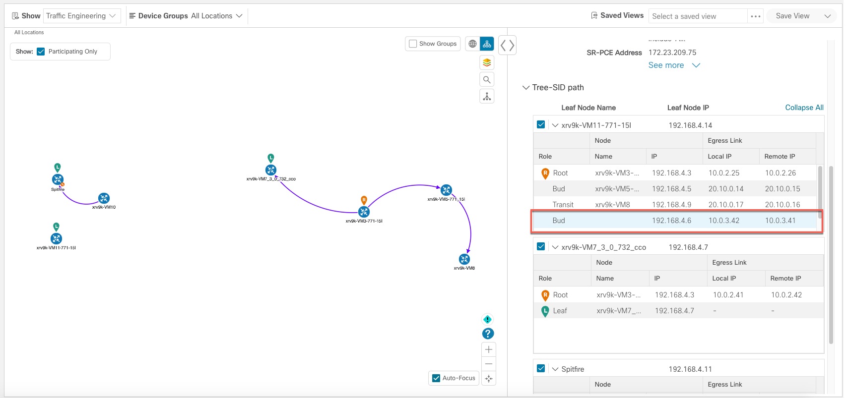Cisco Crosswork Optimization Engine 7.0 User Guide - Tree Segment Identifier (Tree-SID ...