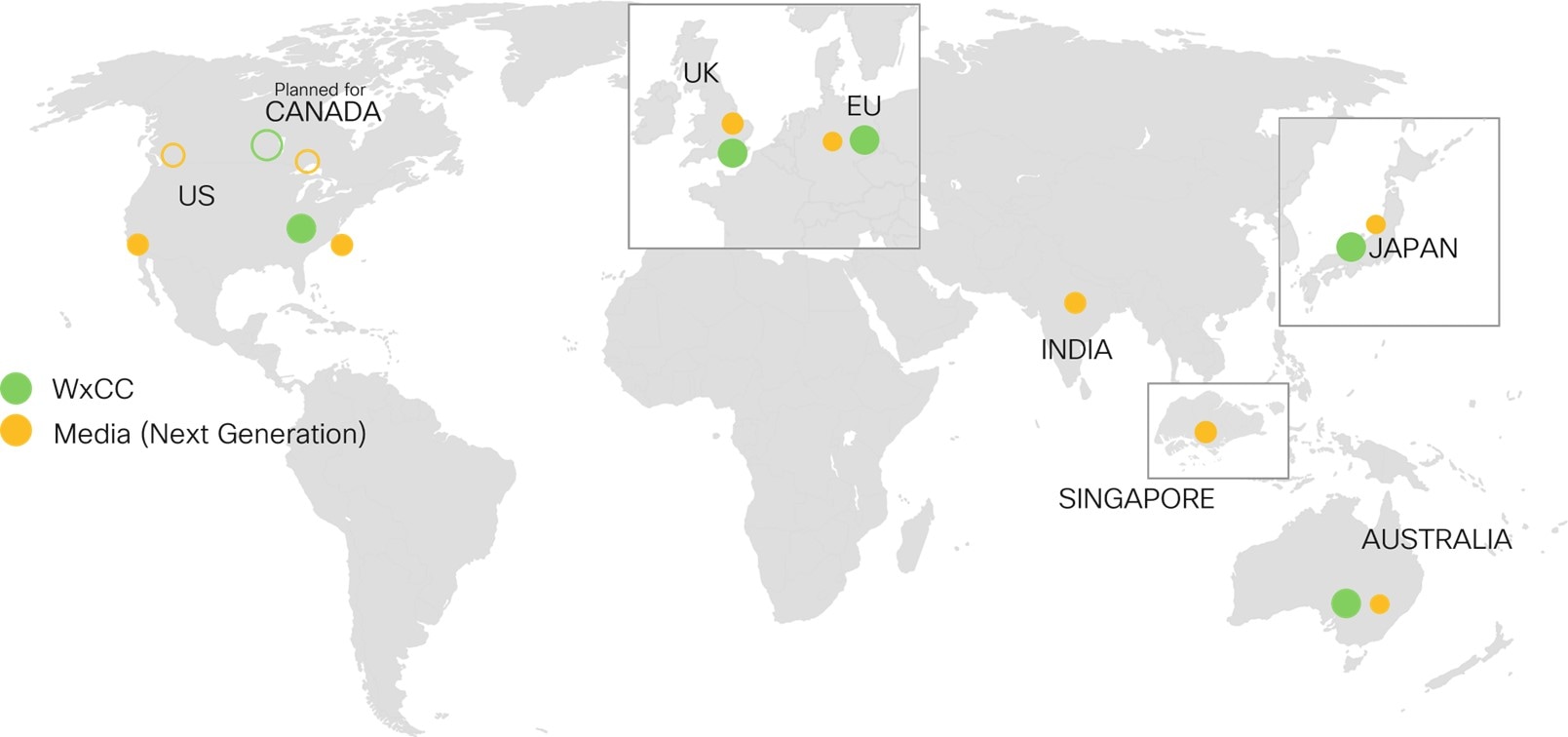 Regional media with Webex Calling