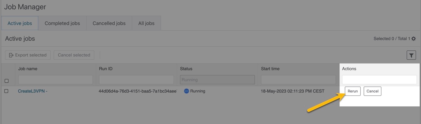 Cisco Crosswork Workflow Manager 10 Operator Guide Run Job Cisco Crosswork Workflow Manager 