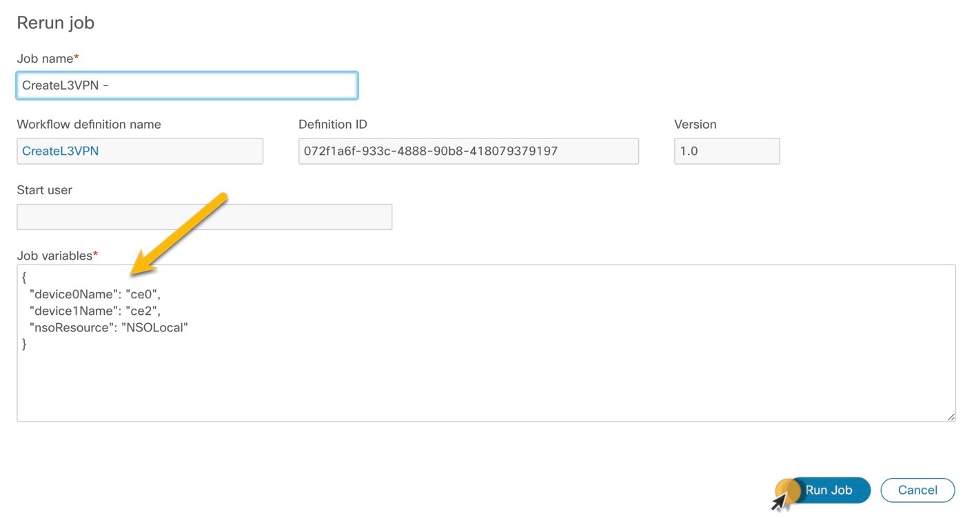 Cisco Crosswork Workflow Manager 1.0 Operator Guide - Run job [Cisco Crosswork Workflow Manager ...