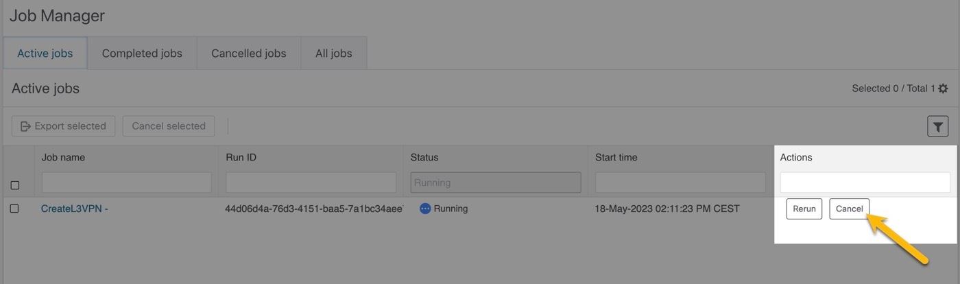 Cisco Crosswork Workflow Manager 10 Operator Guide Run Job Cisco Crosswork Workflow Manager