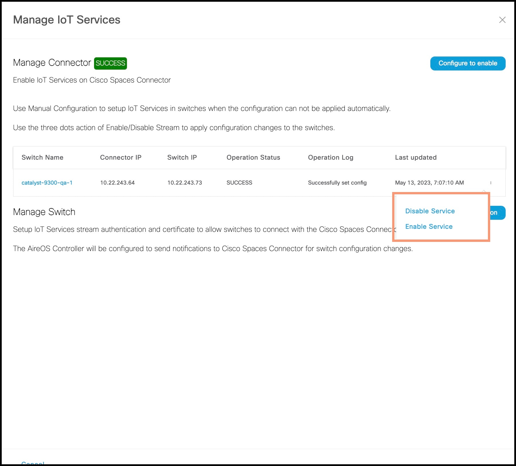 Cisco Spaces Connector 3 Configuration Guide Iot Service Wired Cisco Spaces Cisco