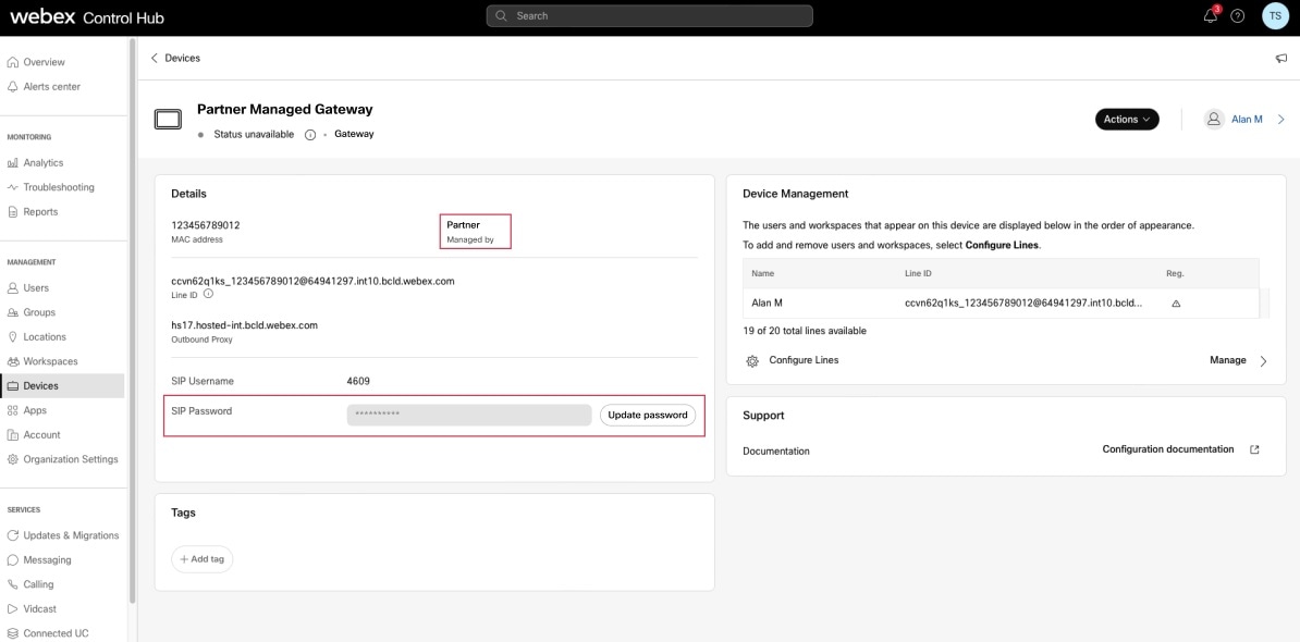 Add your partner managed device
