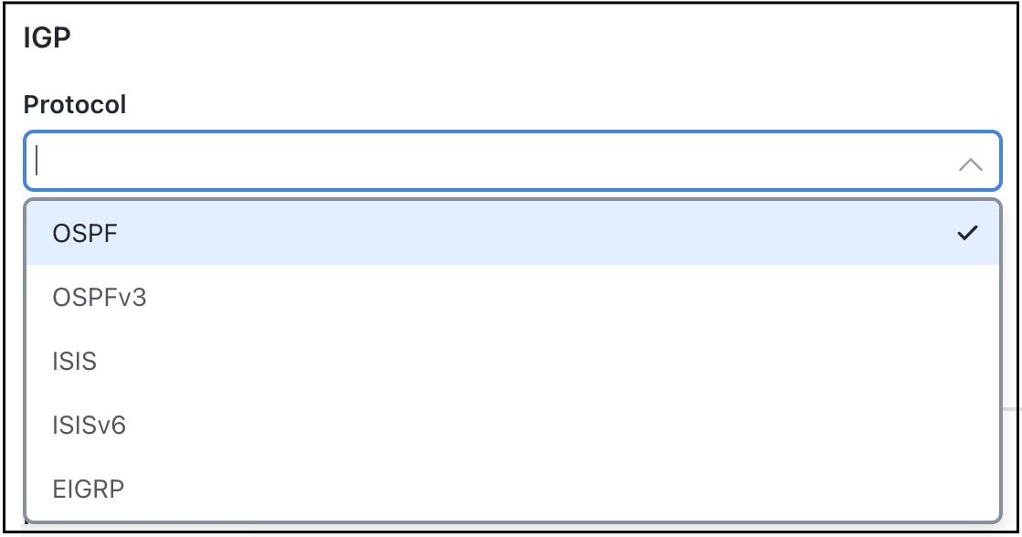 Cisco Crosswork Planning Design 7.0 User Guide - Simulate IGP Routing Protocol [Cisco Crosswork ...