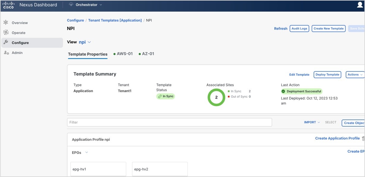 Configuring Multiple VPCs/VNets for VRF per Region Using Nexus ...