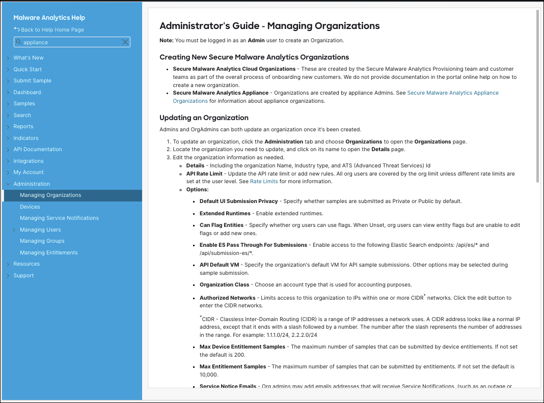 Cisco Secure Malware Analytics Appliance Administrator Guide Version 2.19 - Introduction [Cisco ...