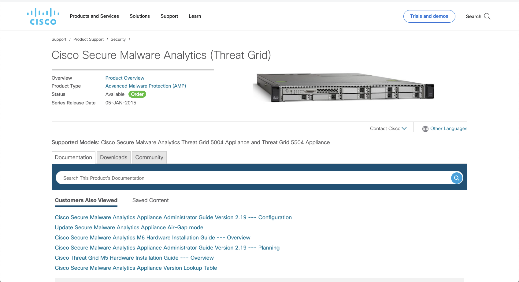 Cisco Secure Malware Analytics Appliance Administrator Guide Version 2.19 - Introduction [Cisco ...
