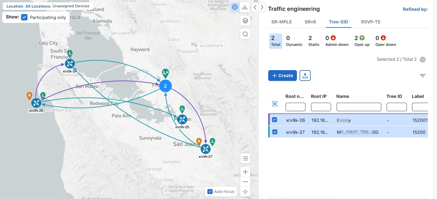 Cisco Crosswork Optimization Engine 7.0 User Guide - Tree Segment Identifier (Tree-SID ...