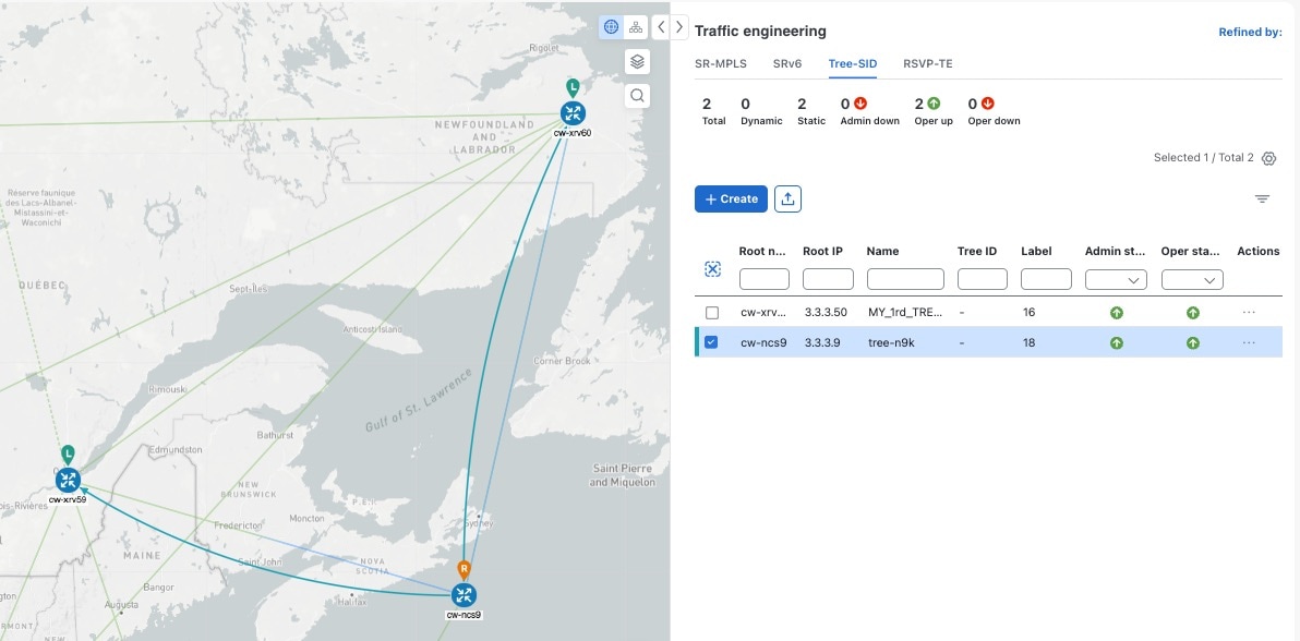 Cisco Crosswork Optimization Engine 7.0 User Guide - Tree Segment Identifier (Tree-SID ...