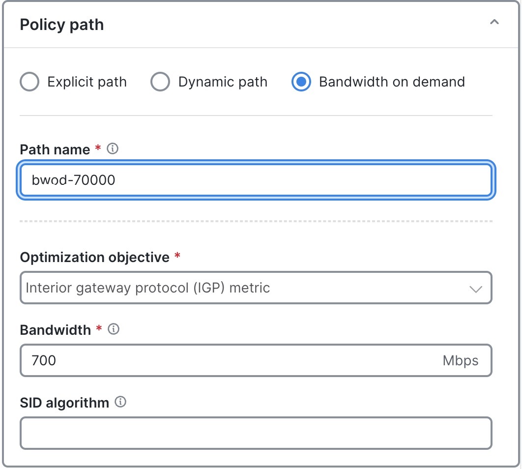 Cisco Crosswork Optimization Engine 7.0 User Guide - Bandwidth on ...