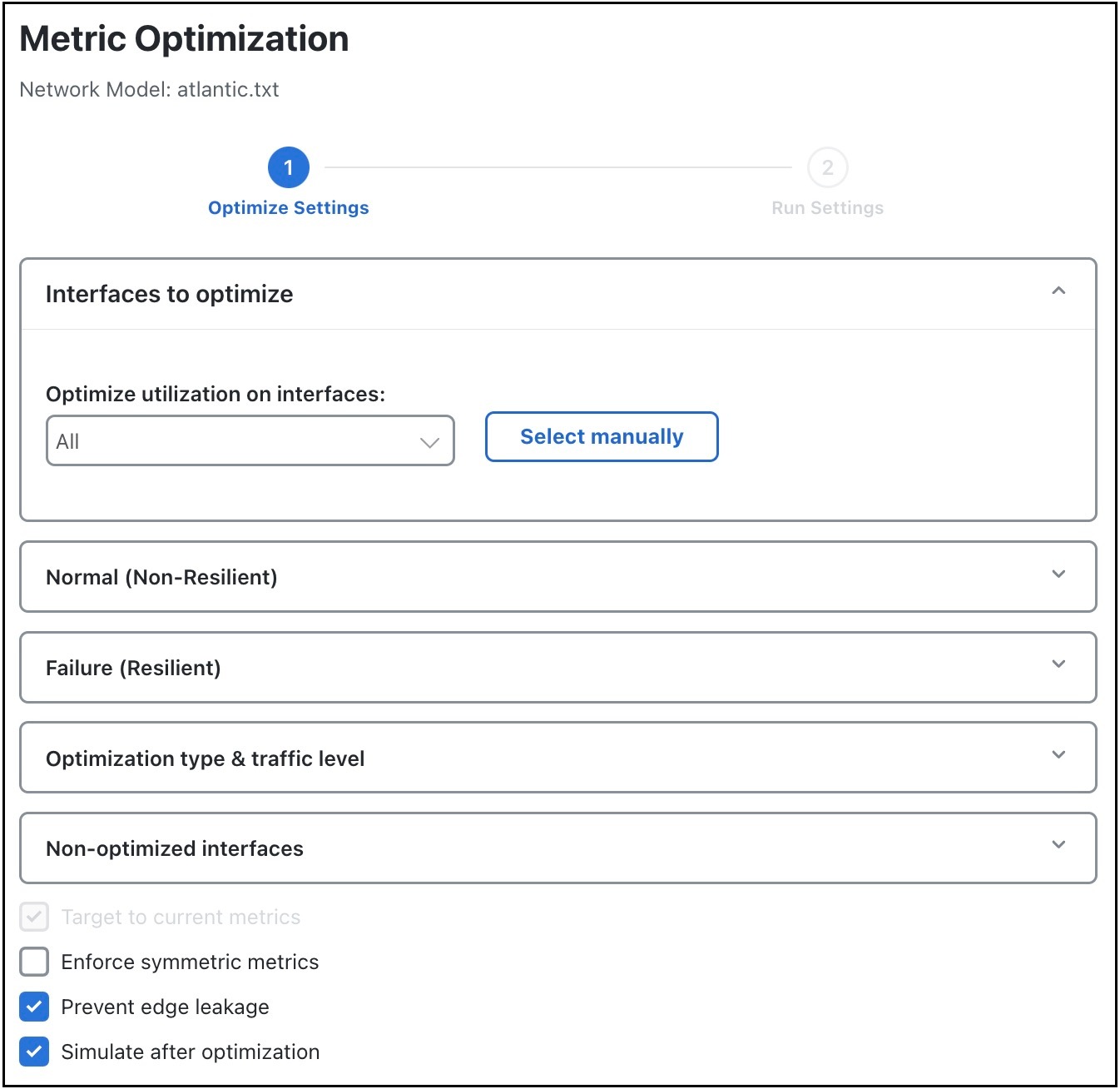 Cisco Crosswork Planning Design 7.0 User Guide - Optimize Metrics in ...