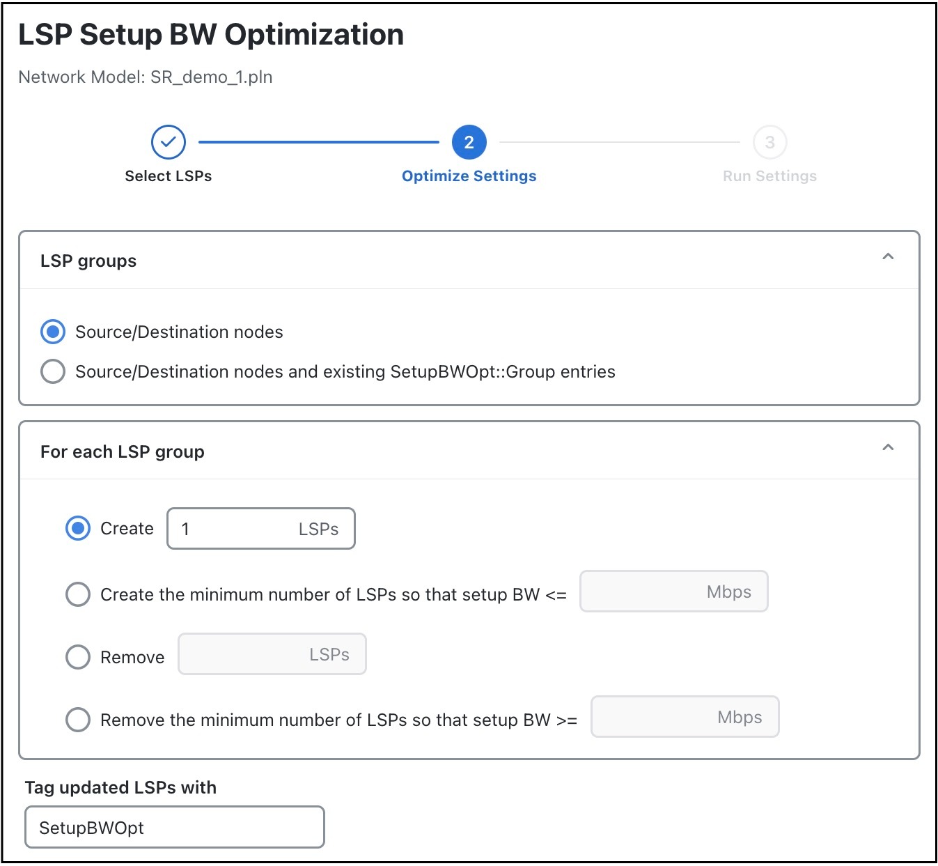 Cisco Crosswork Planning Design 7.0 User Guide - Optimize LSPs [Cisco ...