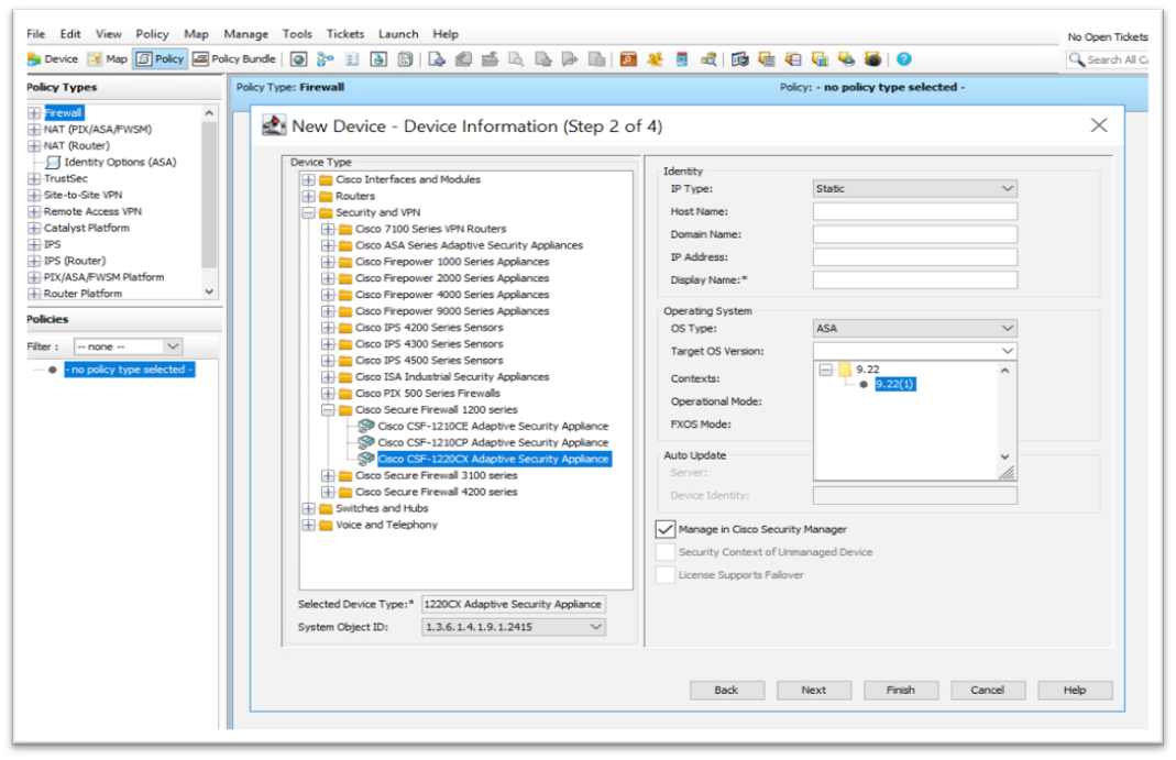 User Guide for Cisco Security Manager 4.29 - Managing Firewall Devices ...