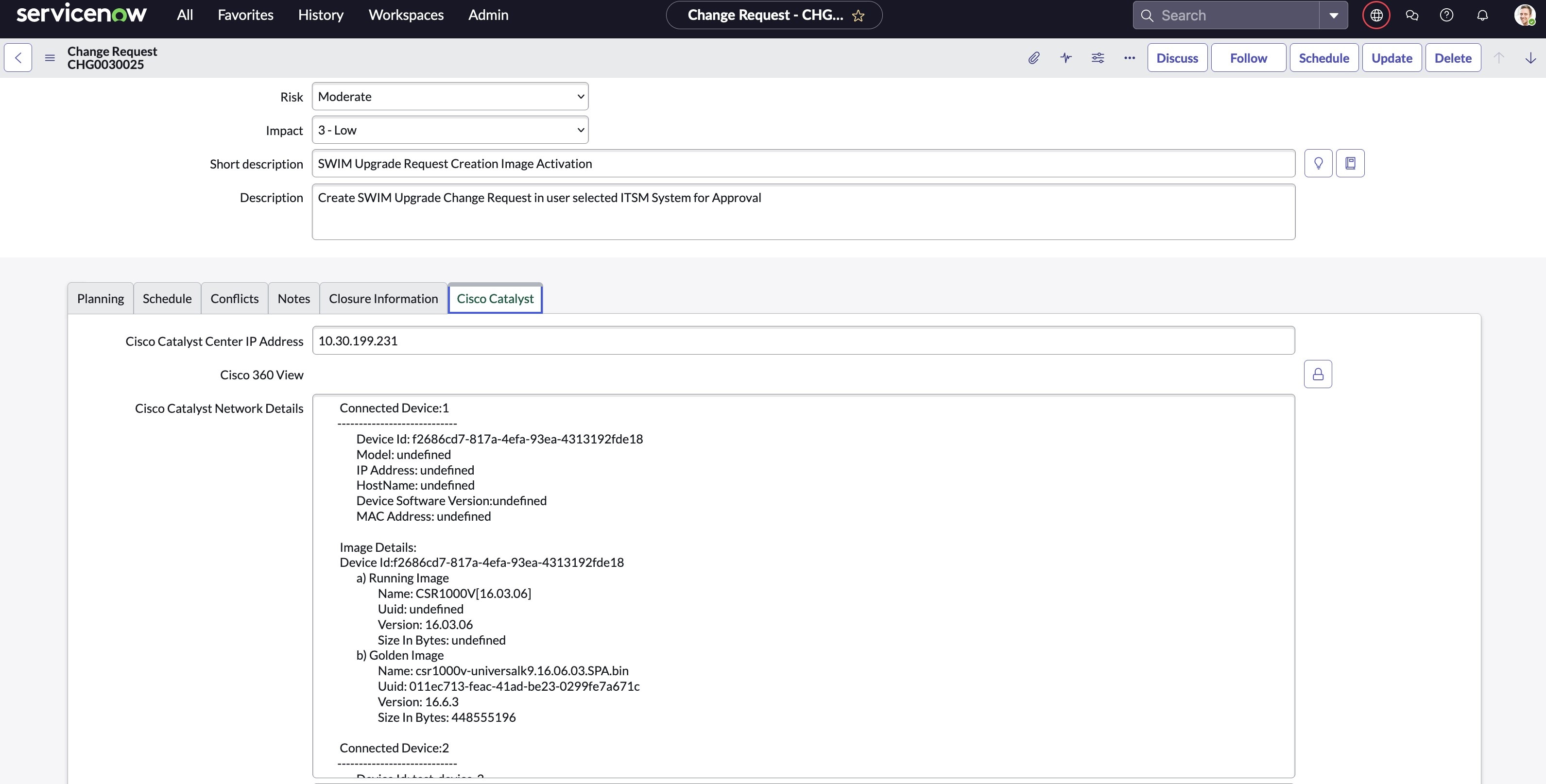 Cisco Catalyst Center ITSM Integration Guide, Release 2.3.7.x - SWIM ...