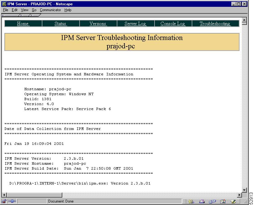 Accessing IPM Data From a Web Server [Support] - Cisco Systems