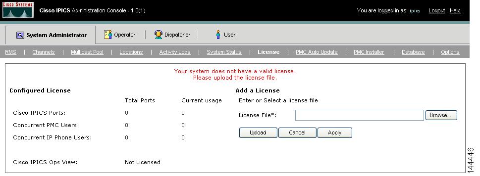 Installing the Cisco IPICS Server Software [Cisco IPICS Server Software] - Cisco Systems