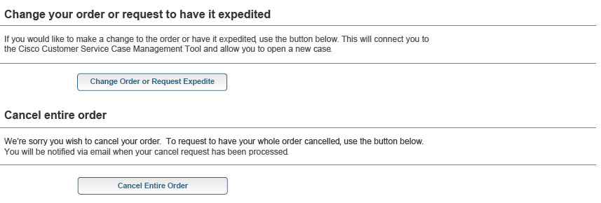 Order Changes and History